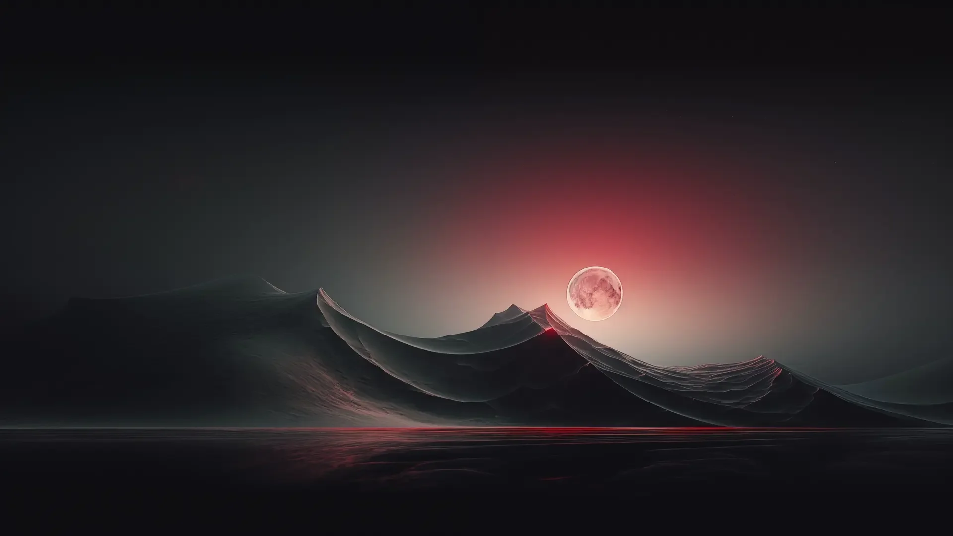 Eternal Red Moon – Silent Landscape Live Wallpaper