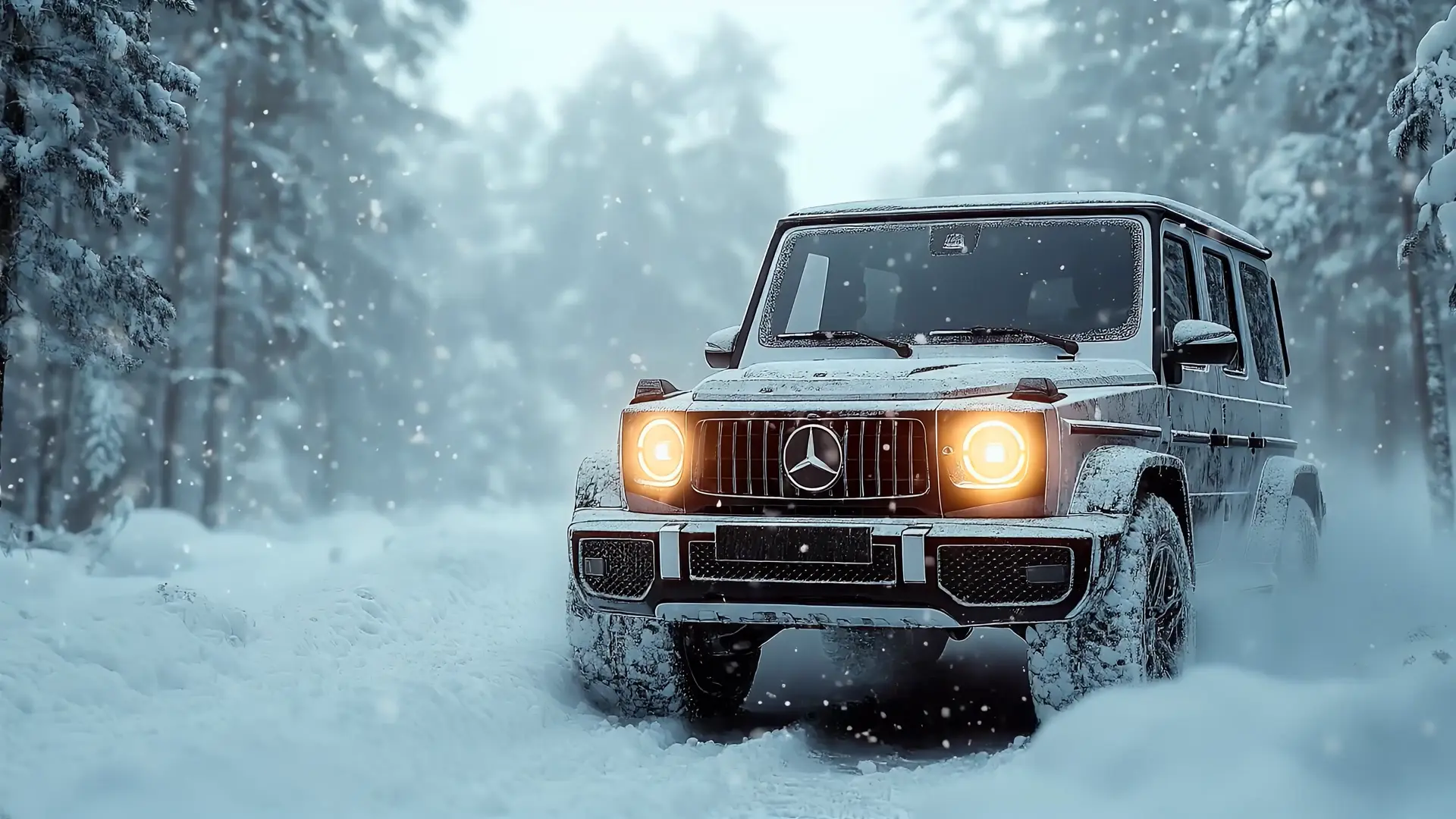 Mercedes-Benz G-Class Winter Drive – Luxury Off-Road Live Wallpaper