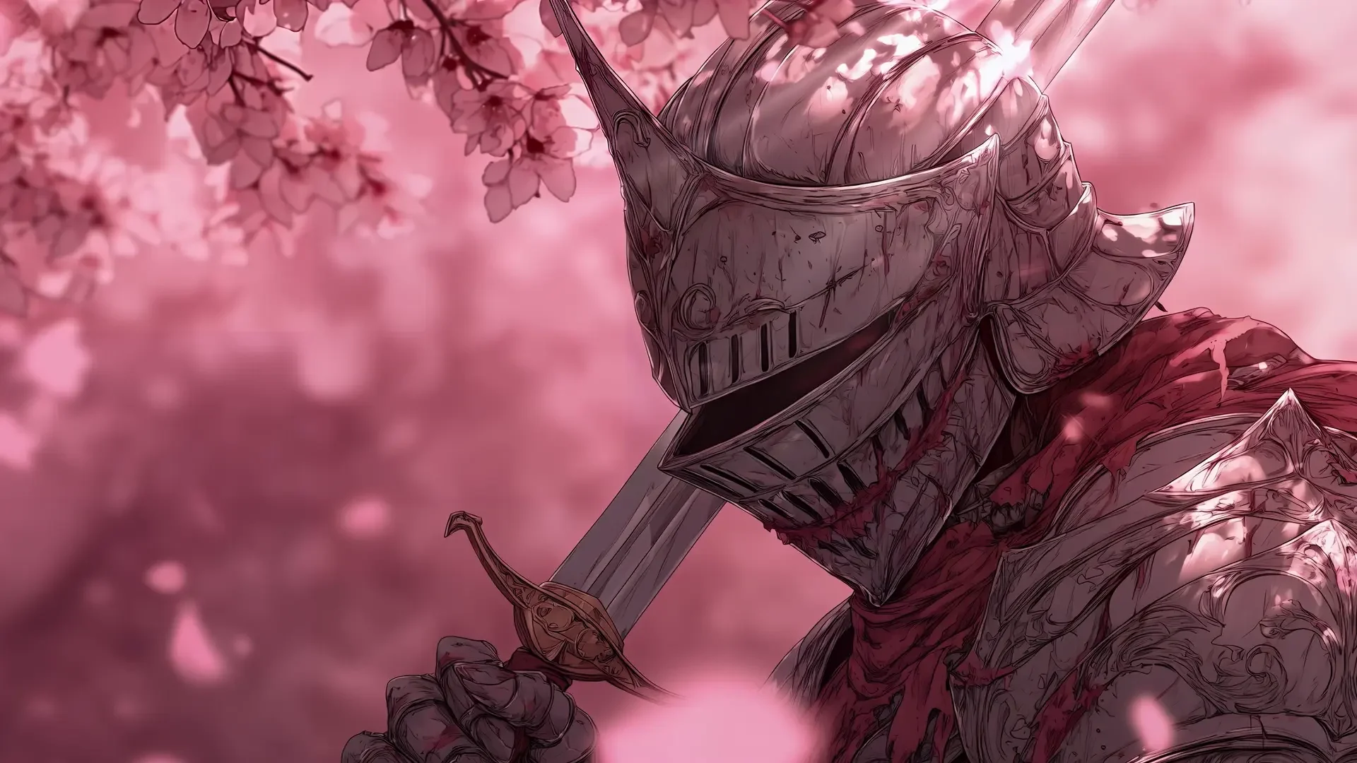 Knight of Falling Petals – Sakura Warrior Live Wallpaper
