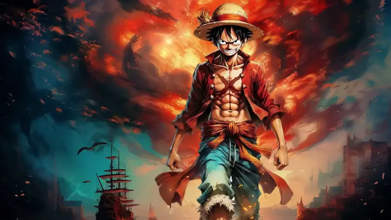 Luffy Sunset Calm – One Piece Live Wallpaper for Mac & Windows